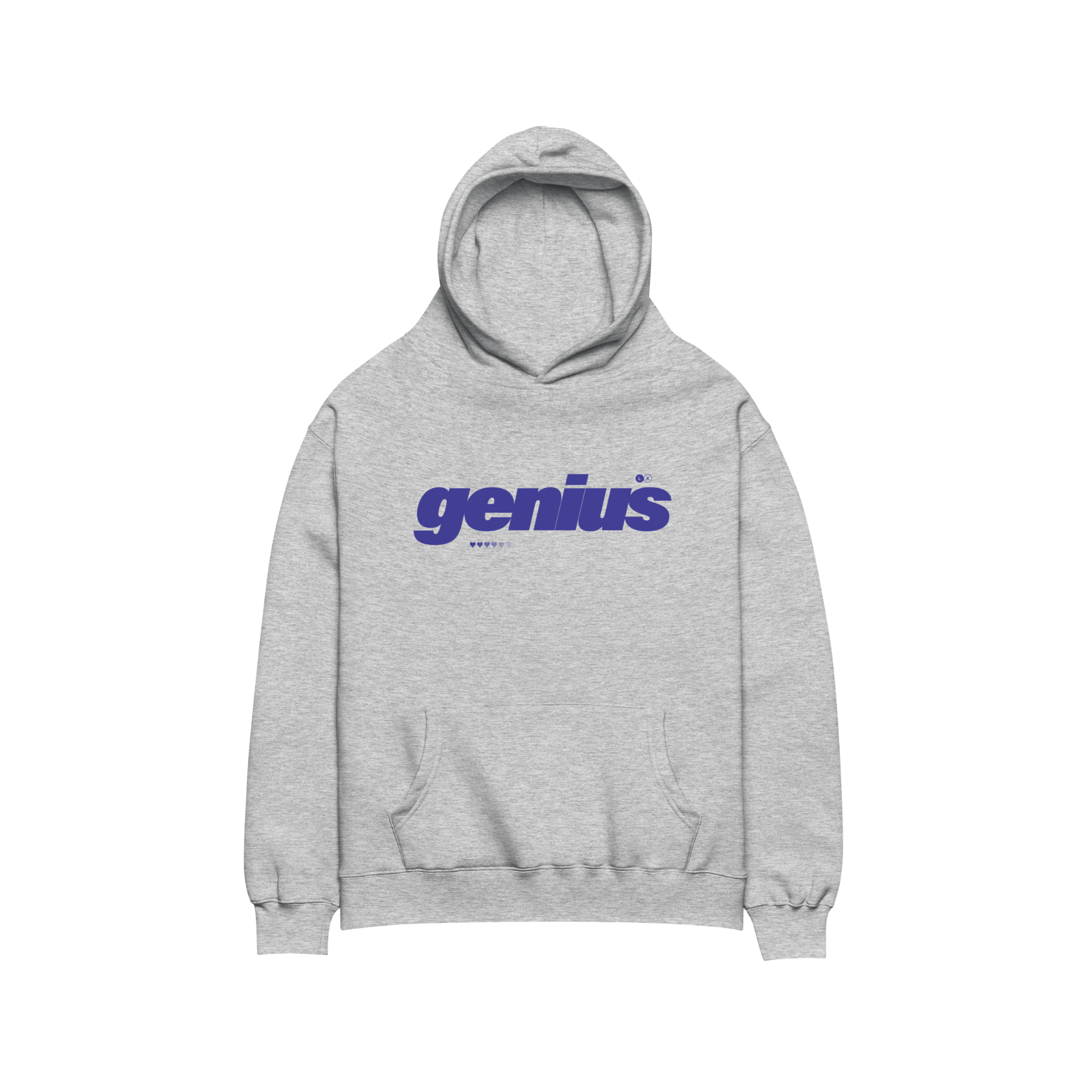 Genius Hoodie (Grey/Blue) – Leah Kate Official Merch